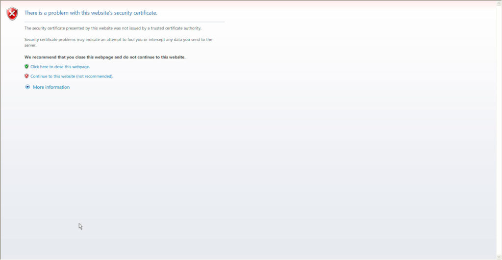 SSL Security Certificate Error - DRMcNatty & Associates