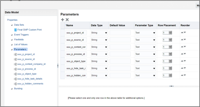 Unifier Custom Print External Data Model - DRMcNatty & Associates