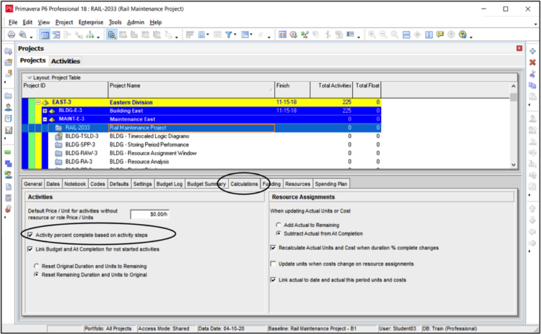 Using Steps to Calculate % Complete in P6 - DRMcNatty & Associates