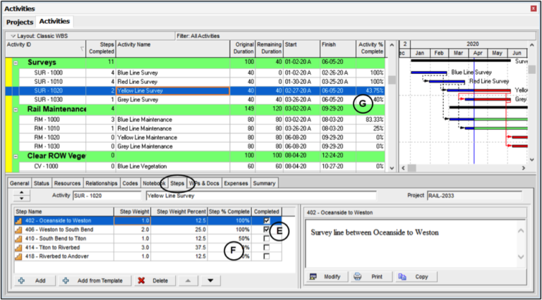 Using Steps to Calculate % Complete in P6 - DRMcNatty & Associates