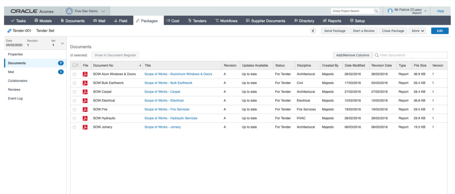 Oracle Aconex - DRMcNatty & Associates